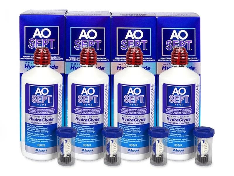 AO SEPT PLUS HydraGlyde Solution 4 x 360 ml | Alensa Malta