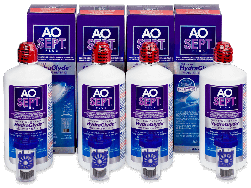 AO SEPT PLUS HydraGlyde Solution 4 x 360 ml | Alensa Malta